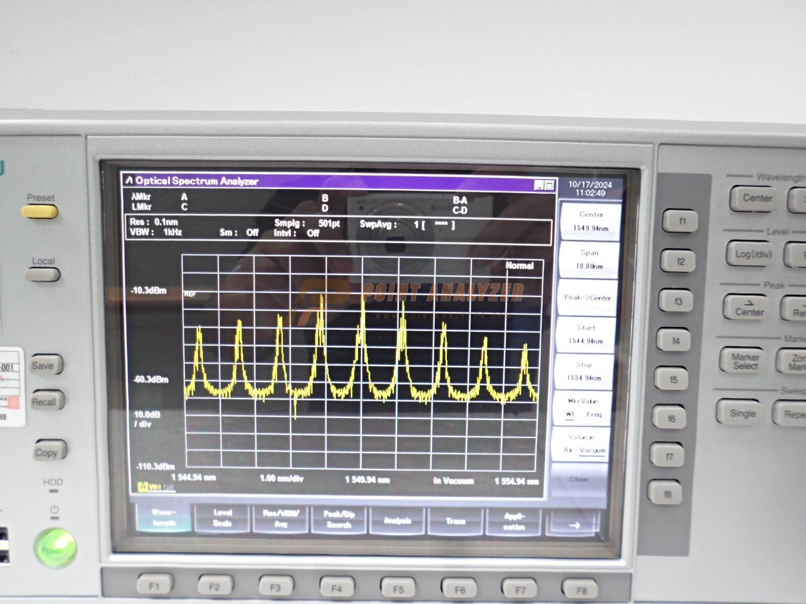 Anritsu MS9740B, 001,002,040 Optical Spectrum Analyzer: High Resolution ...